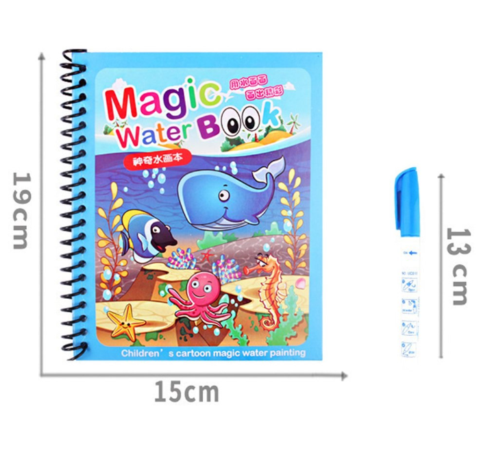 Cumpara Set 2 Carti Magice Reutilizabile de Colorat cu Apa, Magic Water ...