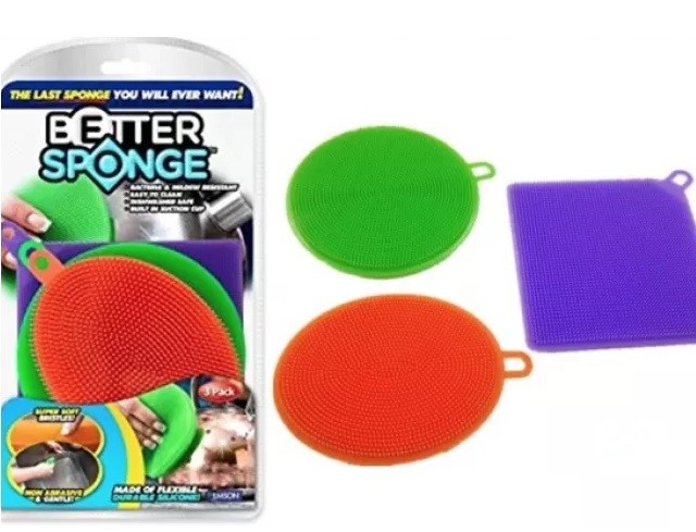 Cumpara Set 3 bureti de vase din silicon Better Sponge la pretul de 29 ...